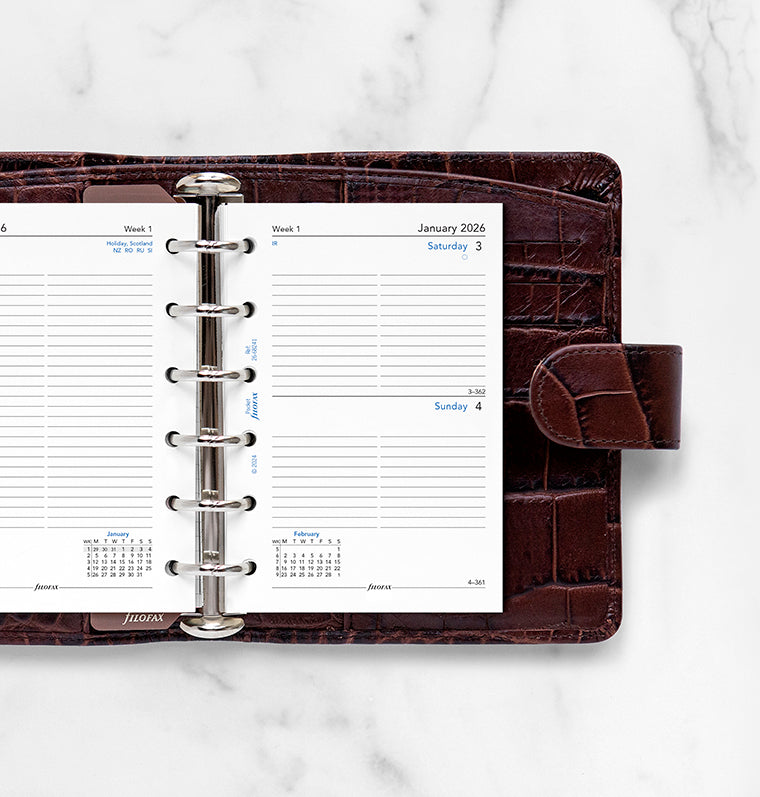 One Day On A Page Diary With Appointments Pocket 2026 - Filofax ...